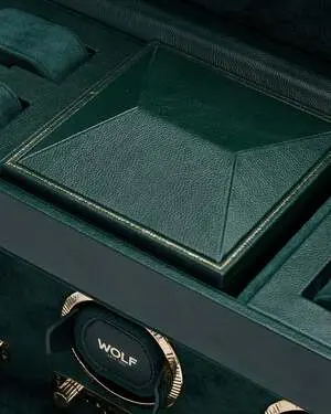 Wolf British Racing Triple Watch Winder Storage Case