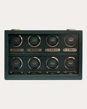 Wolf British Racing 8-piece Watch Winder - Green