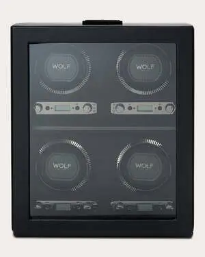Wolf British Racing 4-piece Watch Winder - Black