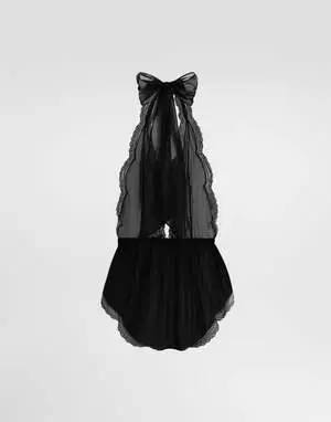 Dolce & Gabbana Chiffon And Lace Bodysuit