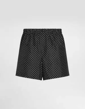 Dolce & Gabbana Polka Dot-print Silk Twill Boxer Shorts - Multicolor