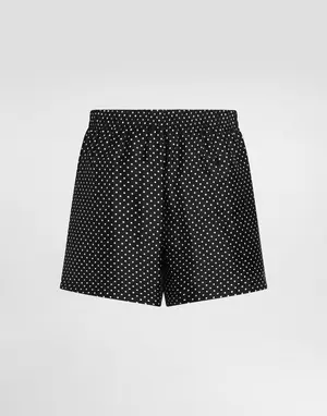 Dolce & Gabbana Polka Dot-print Silk Twill Boxer Shorts