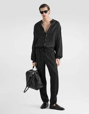 Dolce & Gabbana Polka Dot-print Silk Twill Shirt