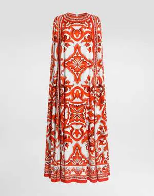 Dolce & Gabbana Majolica-print Charmeuse Dress