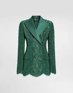 Dolce & Gabbana Double-breasted Lace Jacket - Green
