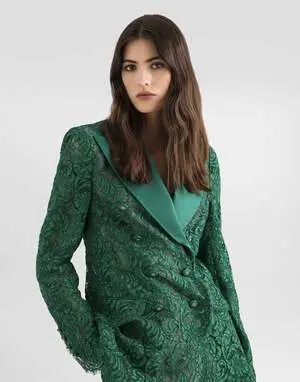 Dolce & Gabbana Double-breasted Lace Jacket