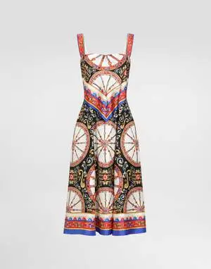 Dolce & Gabbana Carretto-print Twill Dress