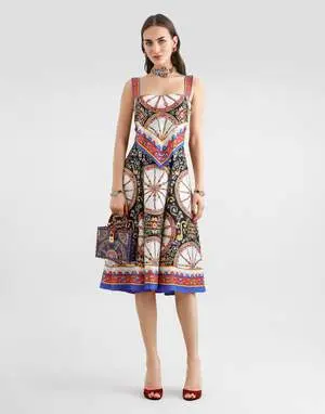 Dolce & Gabbana Carretto-print Twill Dress