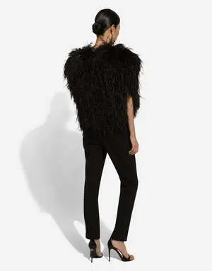 Dolce & Gabbana Ostrich Feather Bolero Jacket