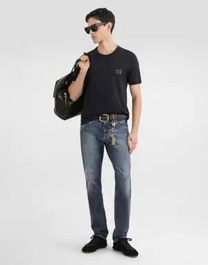 Dolce & Gabbana Cotton T-shirt With Logo Plate