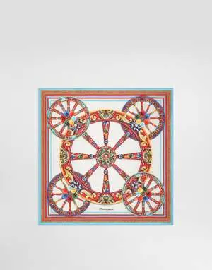 Dolce & Gabbana 50x50 Carretto-print Silk Twill Scarf - Multicolor