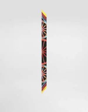 Dolce & Gabbana 6x100 Carretto-print Silk Twill Bandeau - Multicolor