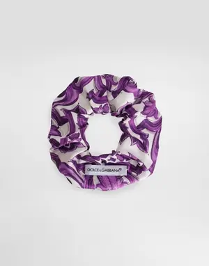 Dolce & Gabbana Majolica Print Twill Scrunchie