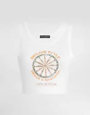 Dolce & Gabbana Jersey Top - White