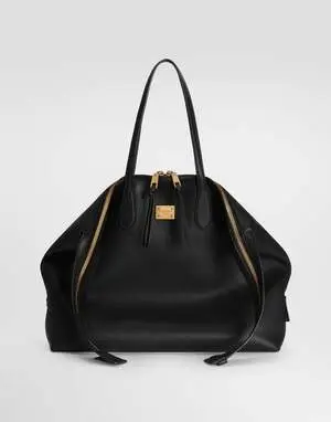 Dolce & Gabbana Vittoria Shoulder Bag In Calfskin - Black