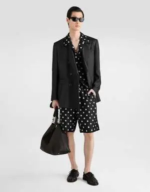 Dolce & Gabbana Polka Dot-print Silk Twill Bermuda Shorts