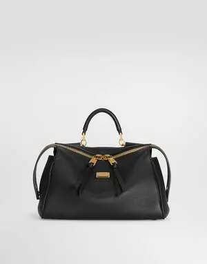 Dolce & Gabbana Vittoria Handbag In Calfskin - Black