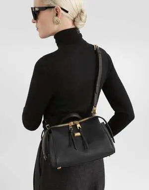 Dolce & Gabbana Vittoria Handbag In Calfskin - Black