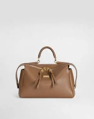 Dolce & Gabbana Vittoria Handbag In Calfskin - Brown