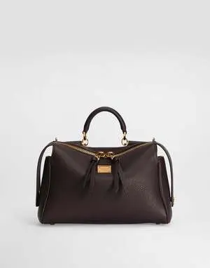 Dolce & Gabbana Vittoria Handbag In Calfskin - Bordeaux