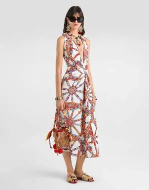 Dolce & Gabbana Carretto Print Viscose Jersey Dress