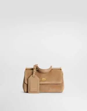 Dolce & Gabbana Mini My Sicily Handbag In Split Leather - Multicolor