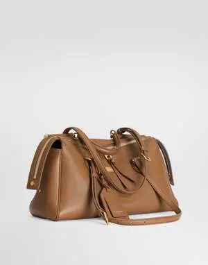Dolce & Gabbana Medium Vittoria Handbag In Calfskin - Brown