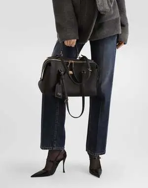 Dolce & Gabbana Medium Vittoria Handbag In Calfskin - Black