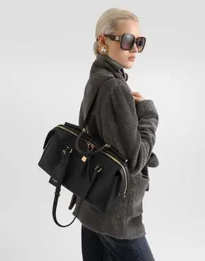 Dolce & Gabbana Medium Vittoria Handbag In Calfskin - Black
