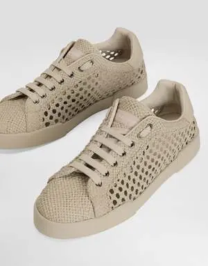 Dolce & Gabbana Portofino Woven Leather Sneakers