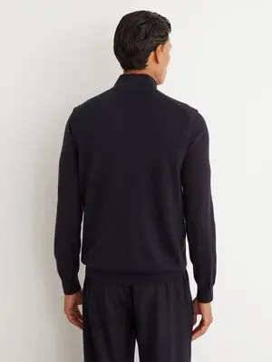REISS Wool Half-zip Funnel Neck Vest