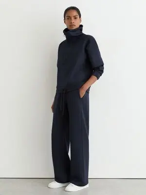 REISS Laney Premium Interlock Half-zip Sweatshirt