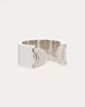 WYLD BOX Diamond Pavé Doppia Luna Ring