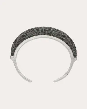 WYLD BOX Diamond Pavé Luna Cuff - Black