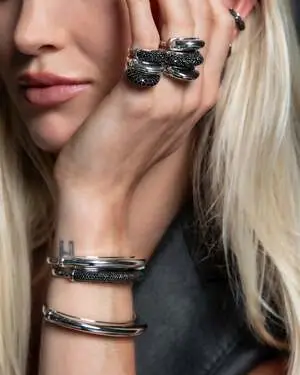 WYLD BOX Diamond Pavé Luna Cuff