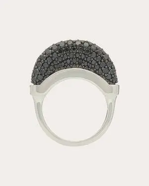 WYLD BOX Diamond Pavé Luna Ring - Black