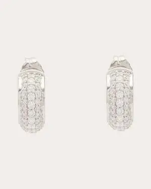 WYLD BOX Diamond Pavé Luna Huggie Earrings