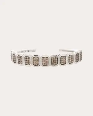 WYLD BOX Diamond And Sterling Silver Cuff Bracelet - Brown