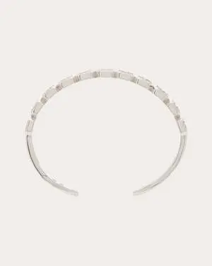 WYLD BOX Diamond And Sterling Silver Cuff Bracelet