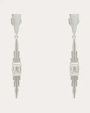 WYLD BOX Ray Of Light Drop Earrings - Silver