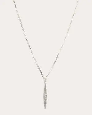 WYLD BOX Ray Of Light Drop Pendant Necklace With White Topaz