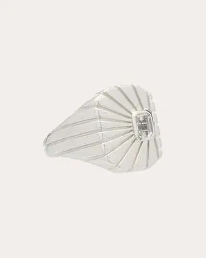 WYLD BOX White Topaz Ray Of Light Pinky Ring