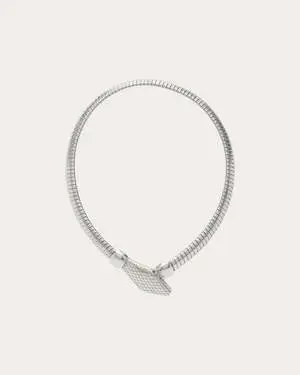 WYLD BOX Diamond Pavé Wyld Serpente Necklace - Silver