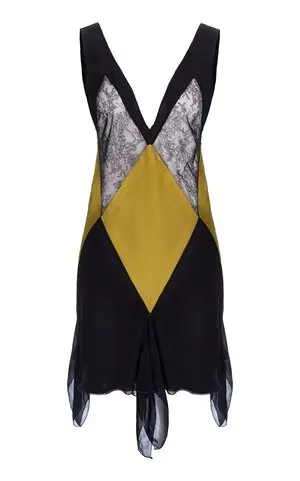 AURELIANA AURELIANA Alexia Silk Satin Mini Dress Multi