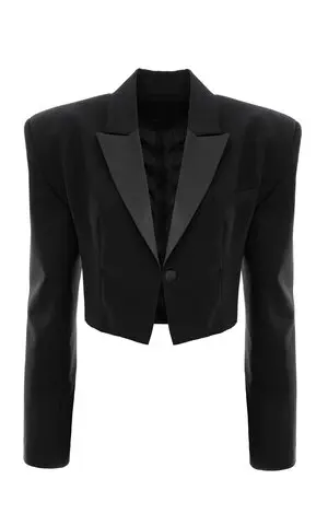 AURELIANA Cropped Wool-silk Blazer