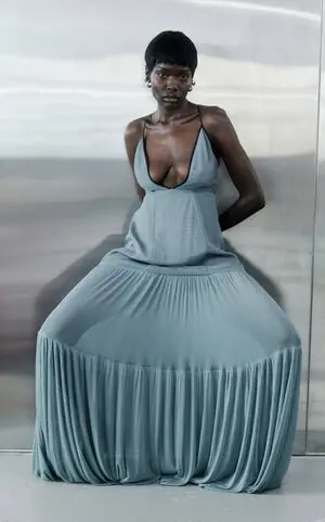 SLEEPING WITH JACQUES Gemma Pleated Silk Chiffon Maxi Dress