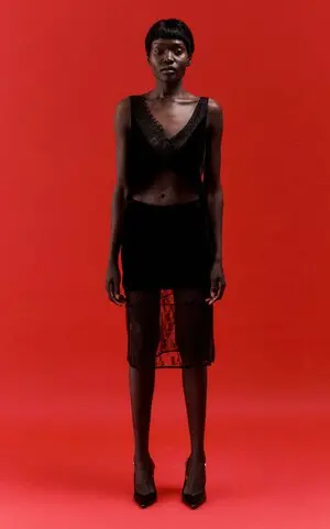 SLEEPING WITH JACQUES Chilli Silk-blend Lace Camisole