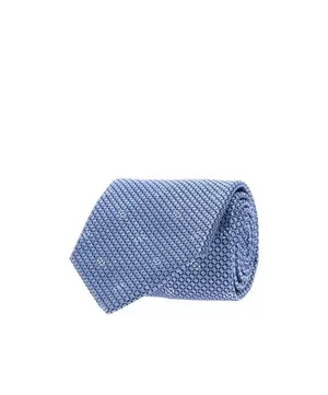 Brioni Textured Tie - Blue-white