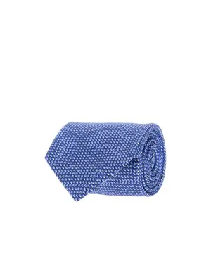 Brioni Embroidered Tie - Blue
