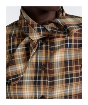 PATOU Bow-detail Checked Cotton Shirt